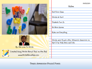 Found Poems in the iPad Classroom | Write About This